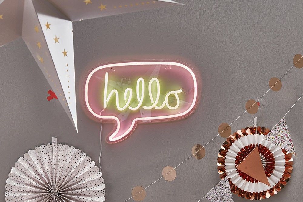 Lampe Néon Hello 45 cm - Neon Deco Exclusif - SkyLantern.fr