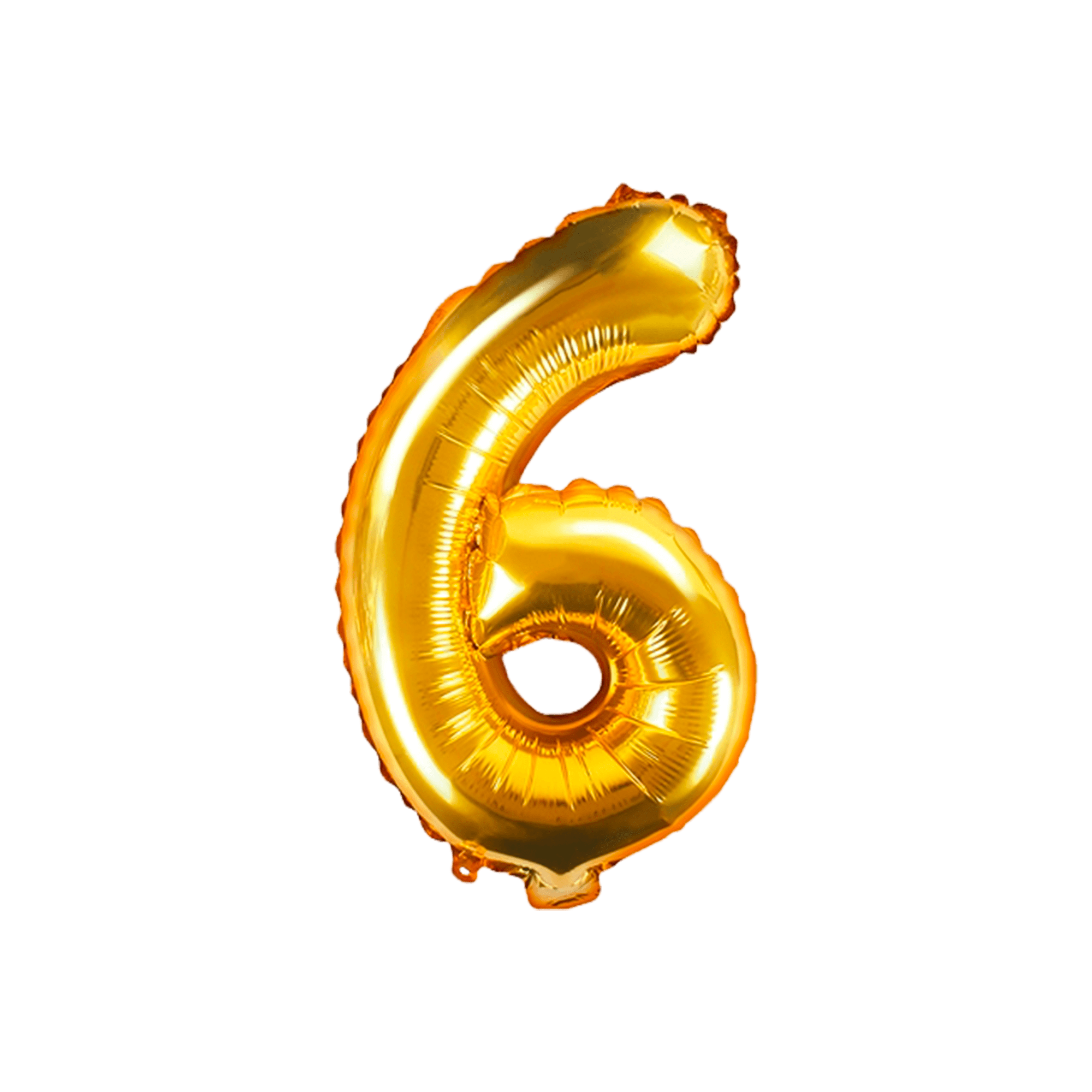 Ballon Chiffre 6 Latex Or - SkyLantern.fr