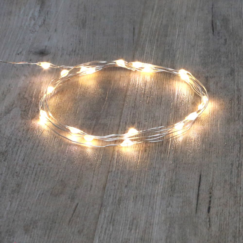 Guirlande 20 Micro Led Fil Argent 2M - SkyLantern.fr